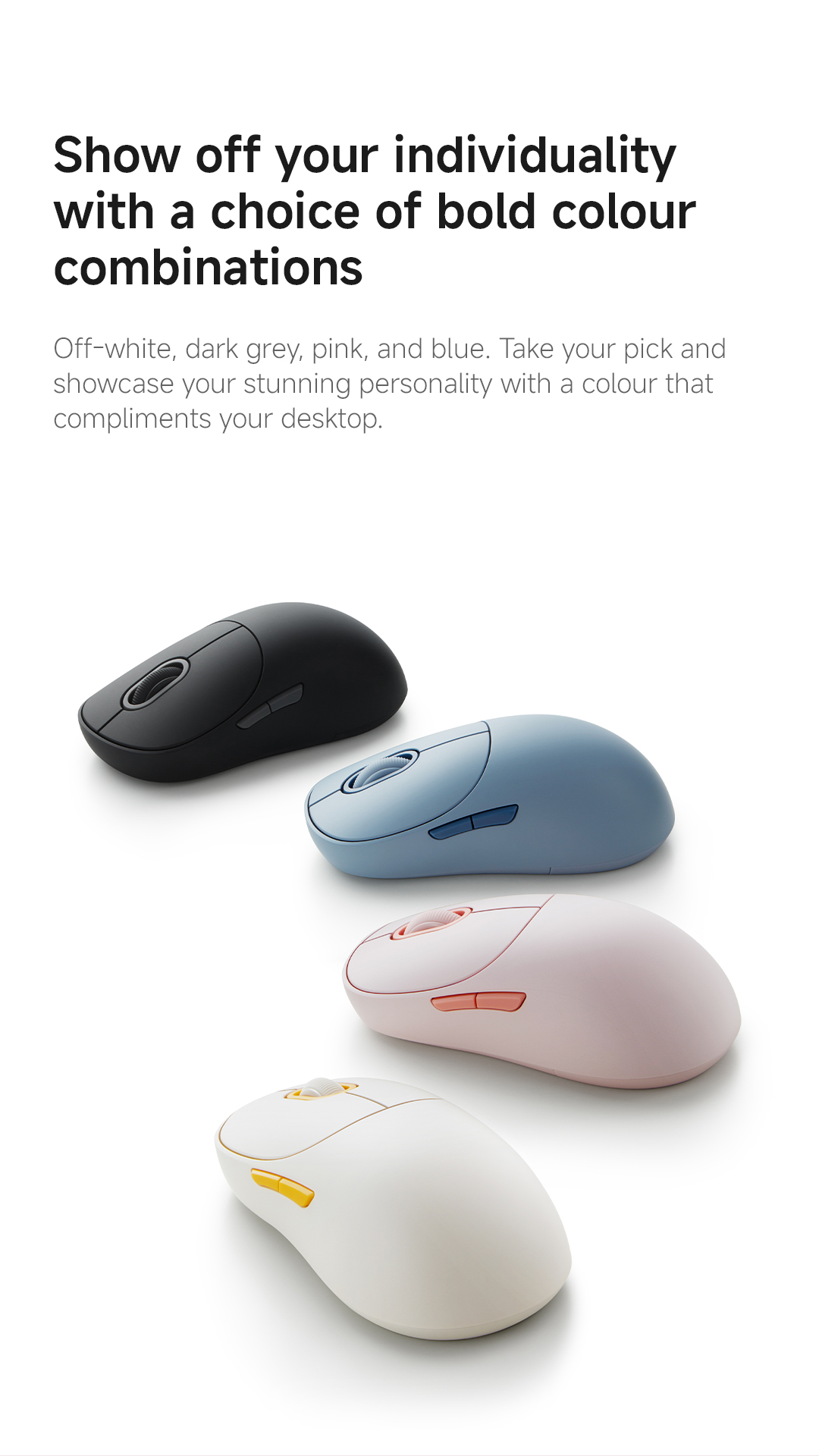 Xiaomi Wireless Mouse 3 dual 2.4GHz and bluetooth modes/convenient side ...