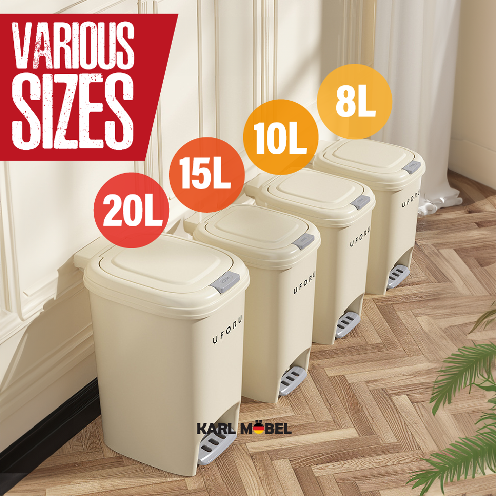 Dustbin Kitchen Large Capacity Trash Bin Household With Lid Foot ...