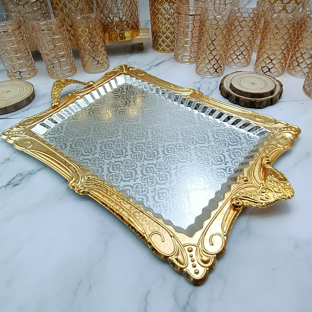 Dulang Hantaran Keemasan Dulang Hidangan Majlis Perkahwinan Rectangle ...