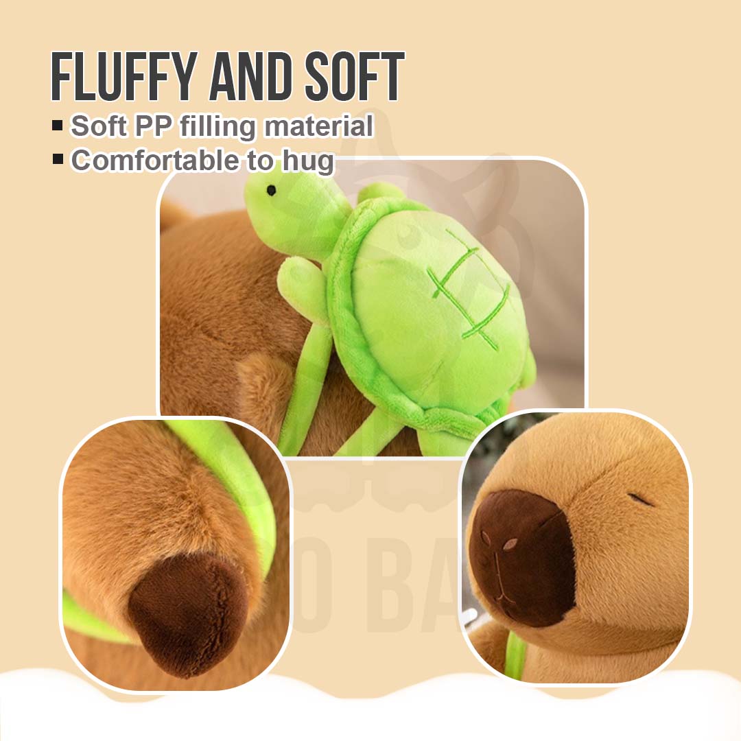 🐮Moo Baby Capybara 25cm Capybara Turtle Patung Kapibara Doll Soft Plush ...