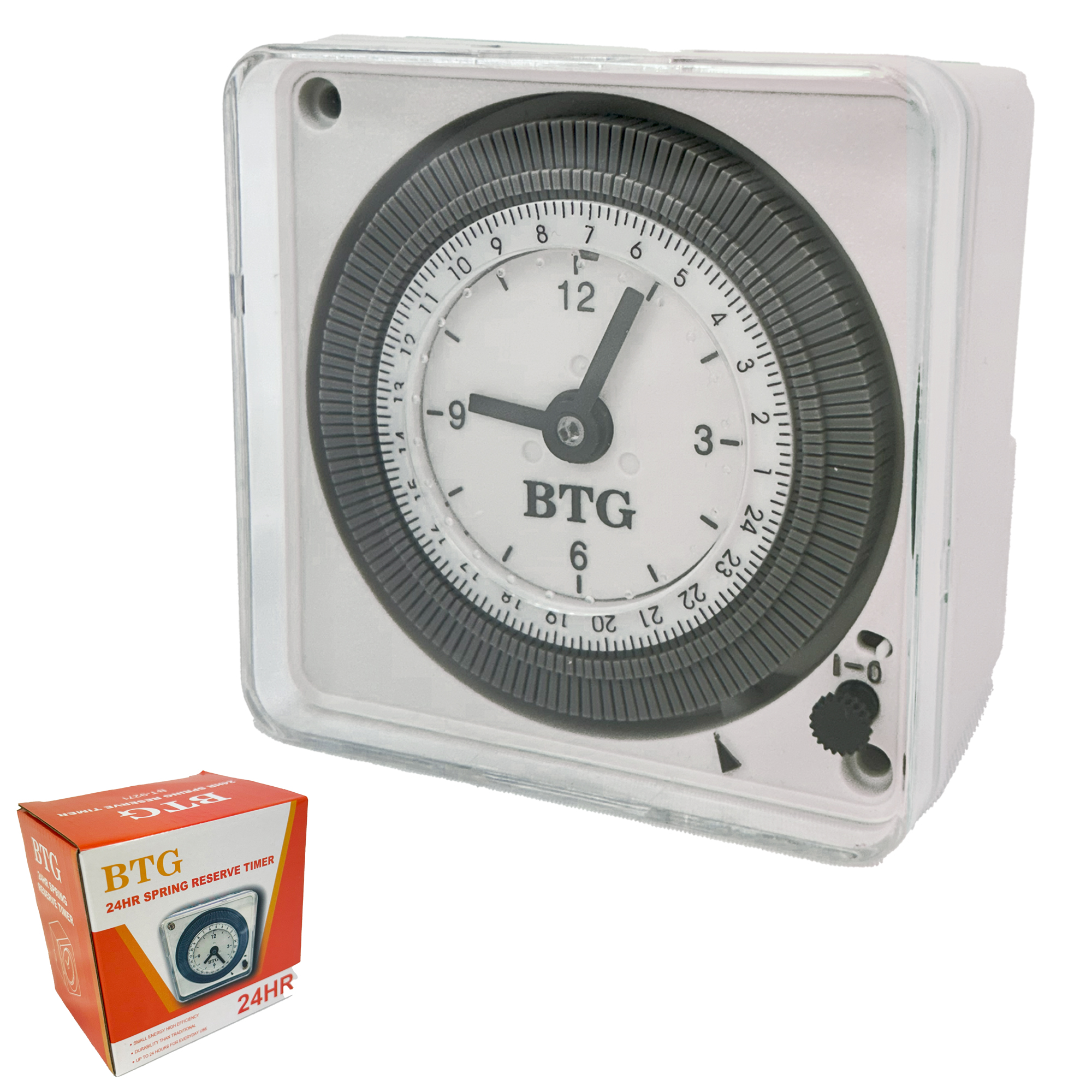 3H Hager EH711/Emann EDS711 Suis Pemasa Analog 24 Jam Timer Switch ...