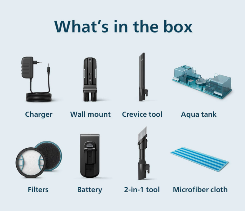 Philips Cordless Stick Vacuum Cleaner with 3 Layer Filtration XC2011/61 ...