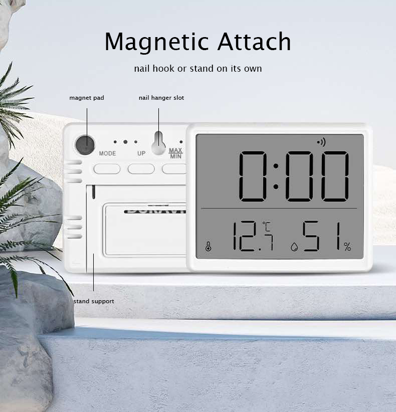 Mystuff527 Minimalist Multifunction Alarm Clock with Humidity ...