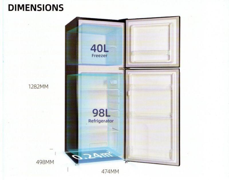 [FREE SHIPPING] CHiQ Fridge 2 Door Refrigerator (166L) CTM138L 2 Door ...