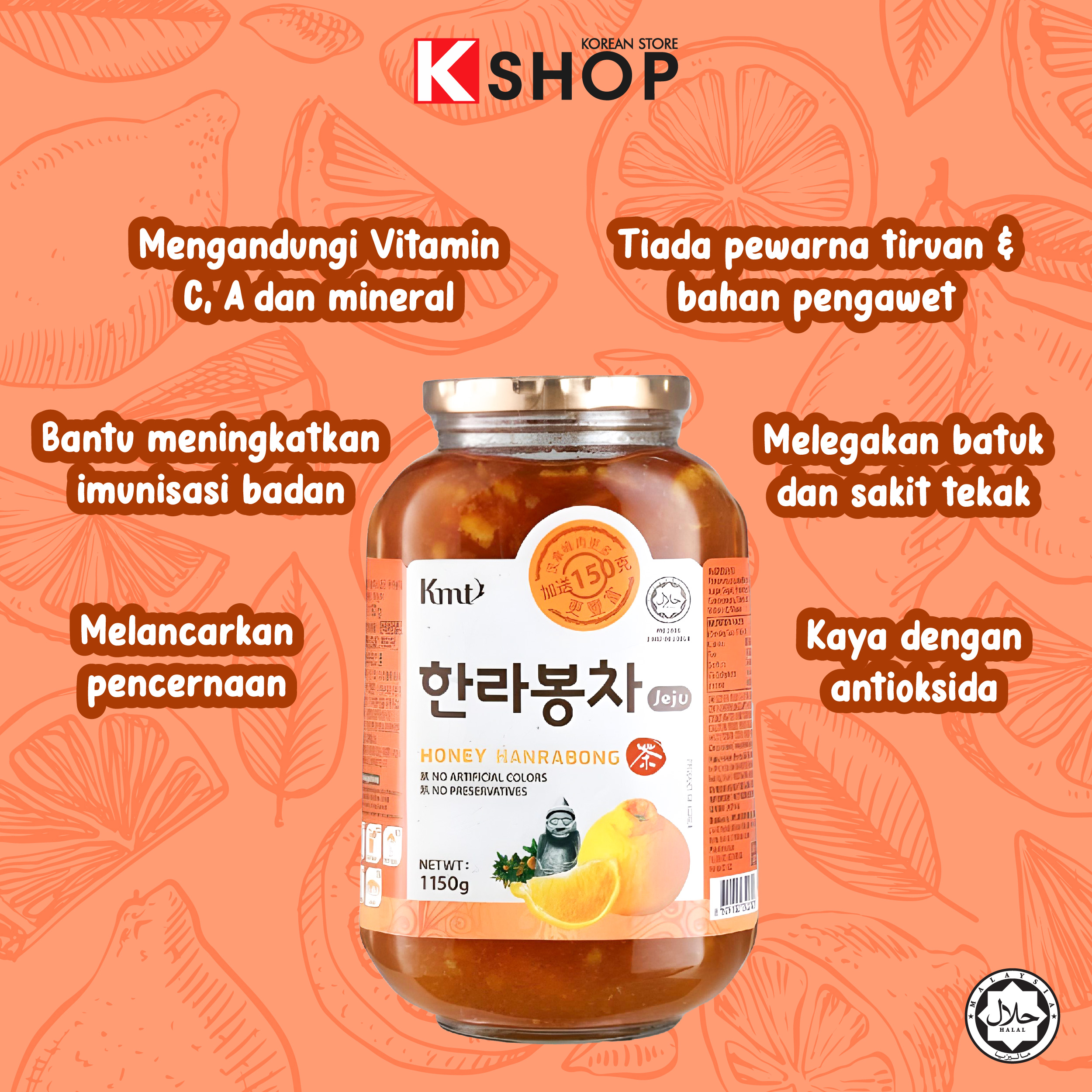 Korean Hansung Honey Tea - Assorted Flavour (1.15kg) | Shopee Malaysia