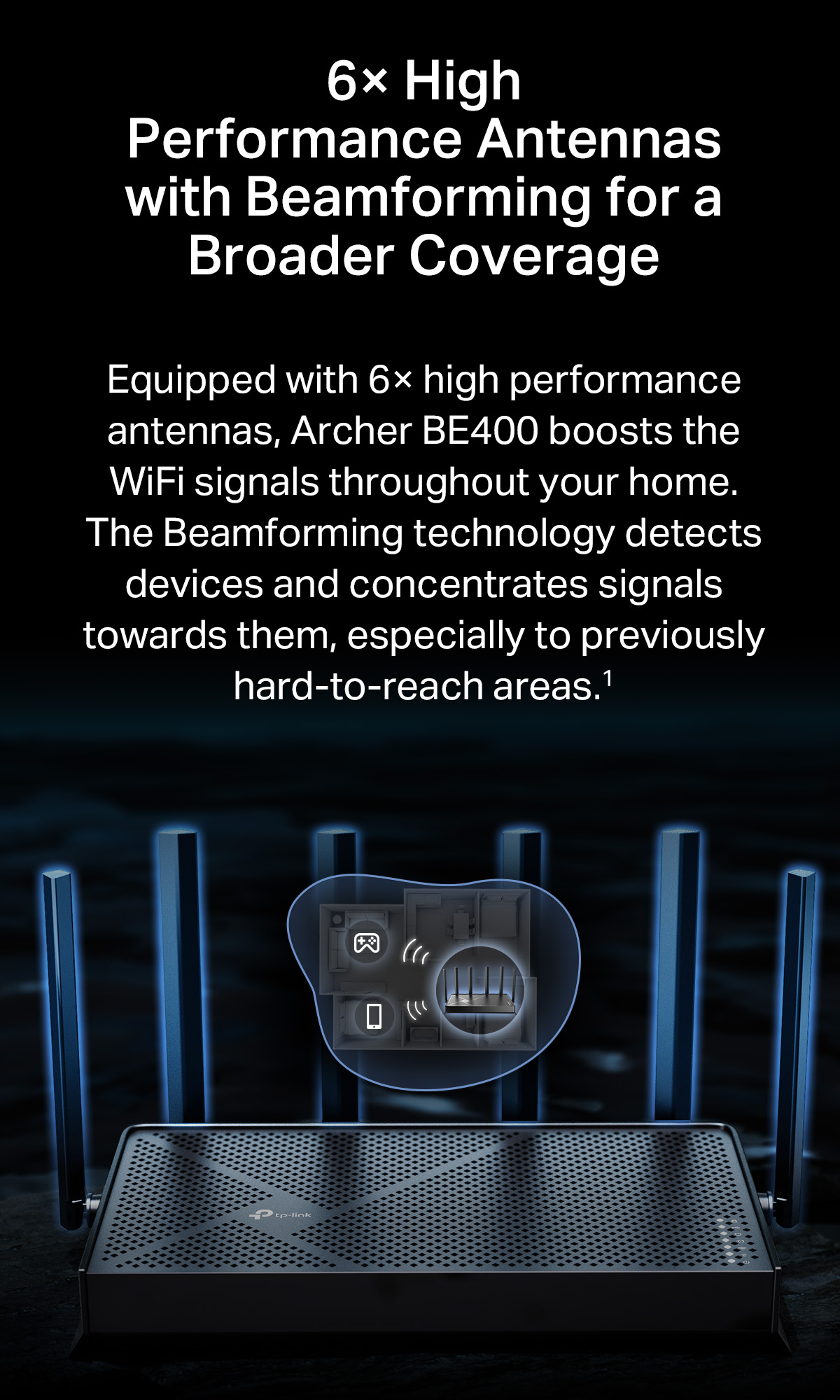 TP-Link Archer BE400 BE6500 WiFi 7 Wireless Dual Band EasyMesh Gigabit ...
