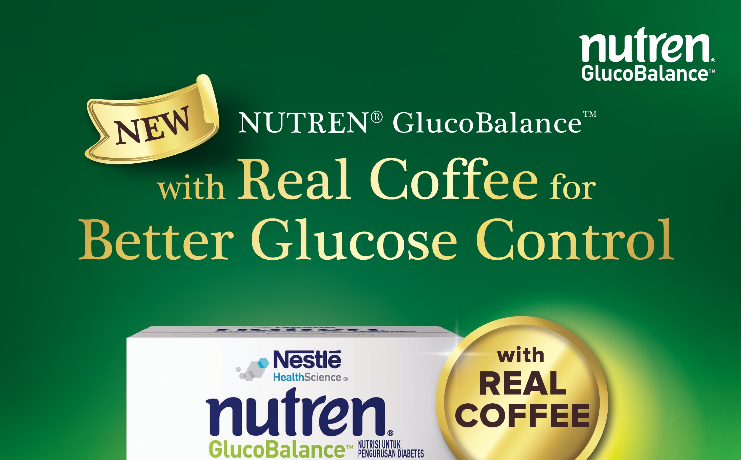 NESTLE Nutren GlucoBalance with Real Coffee 55g Drink x 6 Sachets ...