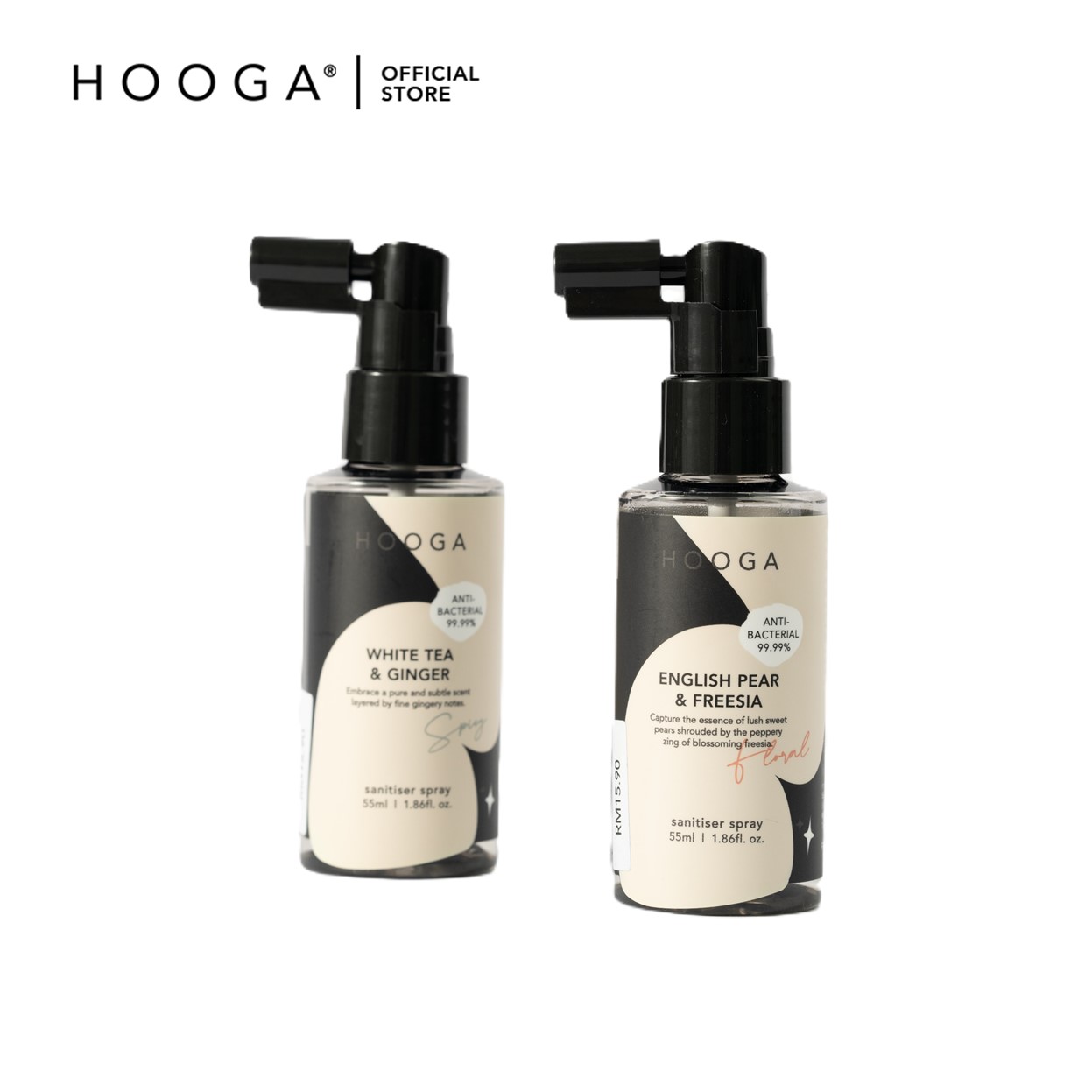 HOOGA Body Care Black Series Sanitizer Spray - 55ml/300ml | Shopee Malaysia
