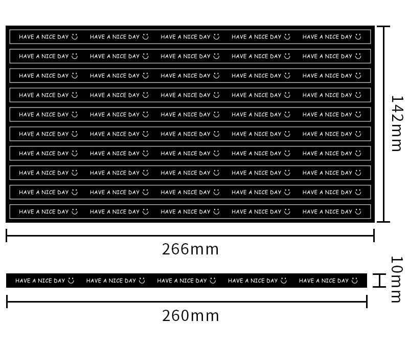 LBS • 100pcs sticker Long Sticker HANDMADE THANK YOU Long strip Cookies ...