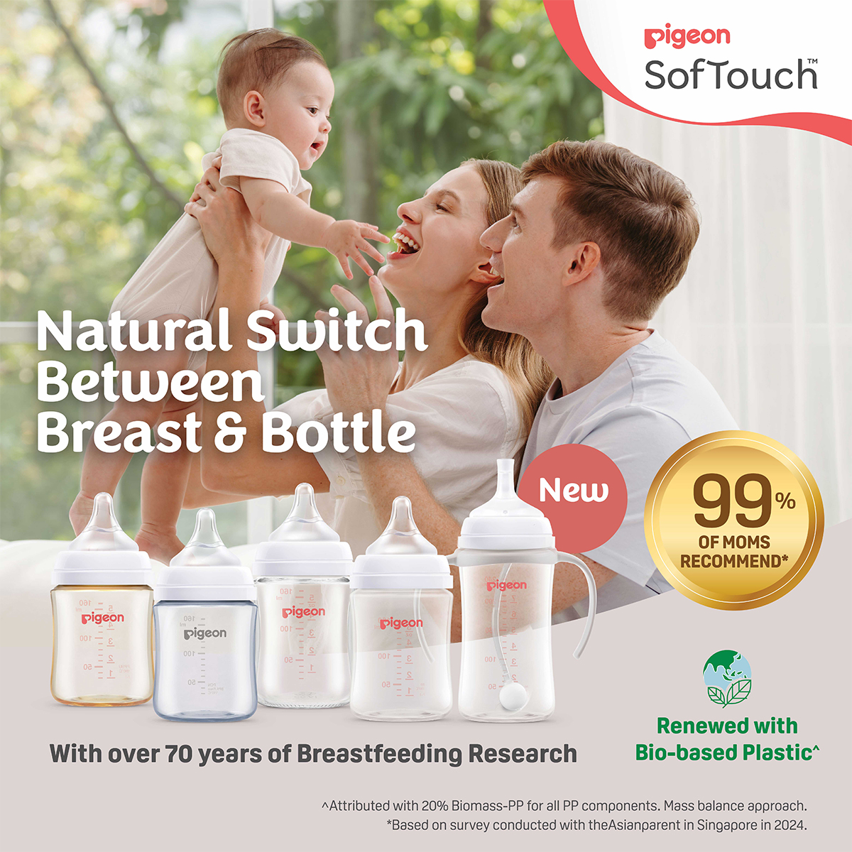 [Bundle Deal] Pigeon SofTouch™ Wide-Neck BPP PPSU Nursing Bottle 160ml/240ml | Shopee Malaysia