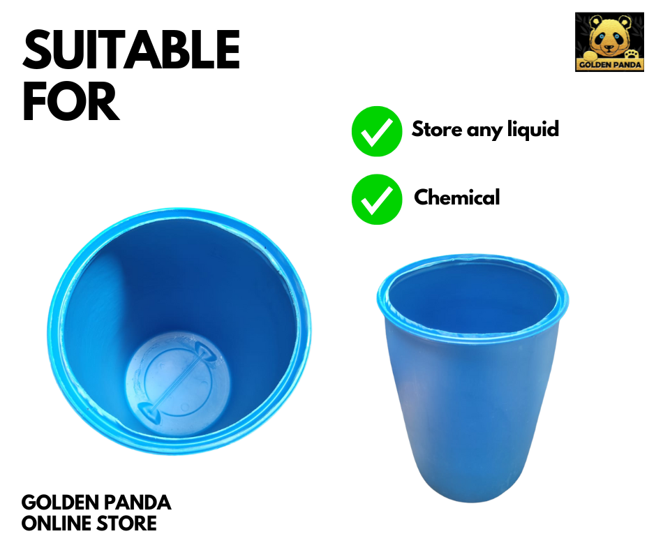 [USED] 210L Empty HDPE Drum/ Tong Air/ Plastic Drum/ Tong Drum Plastik ...