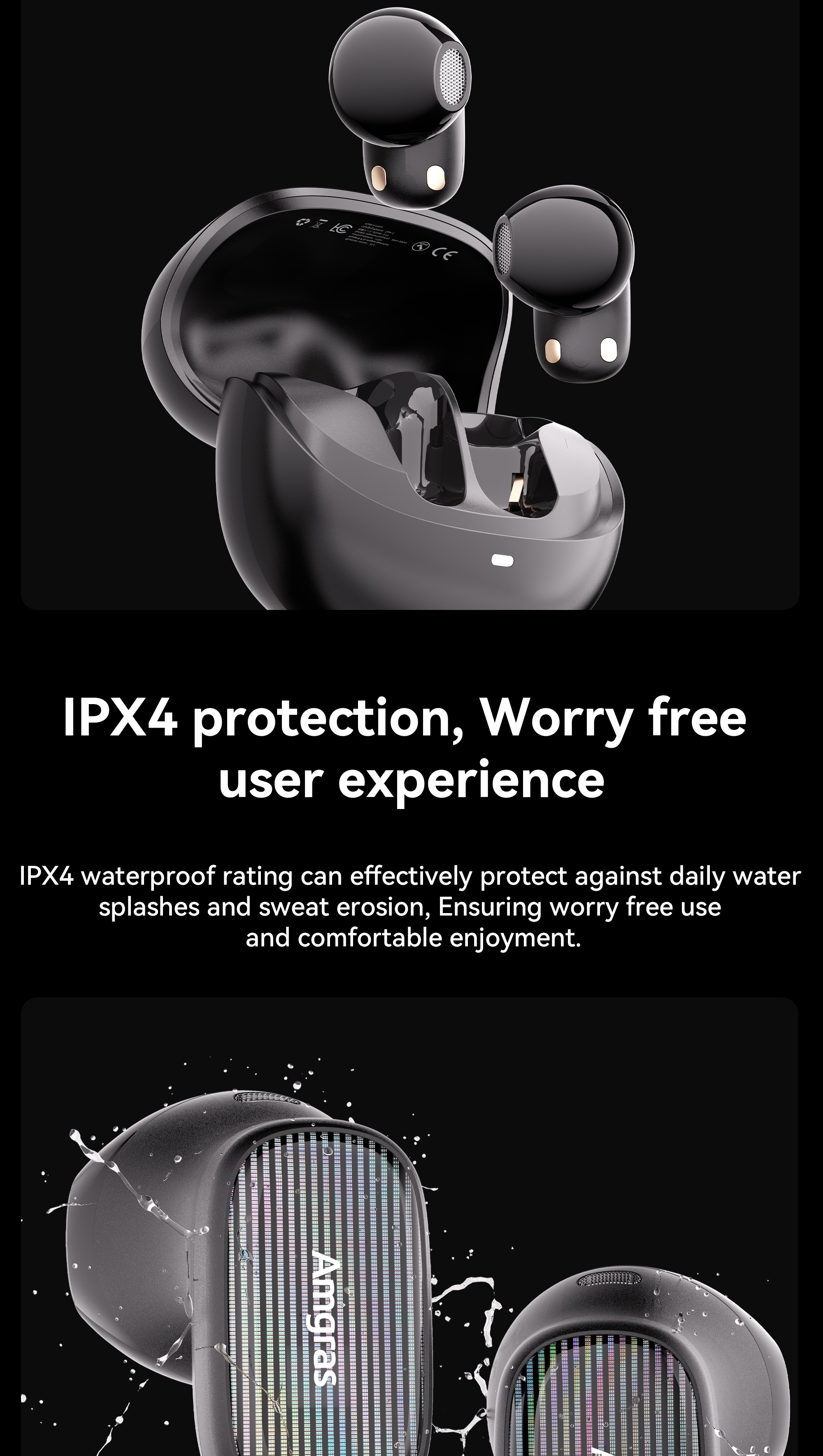 Amgras Spirit Pro2 Wireless Earbuds Mini Short Handle Bluetooth ...