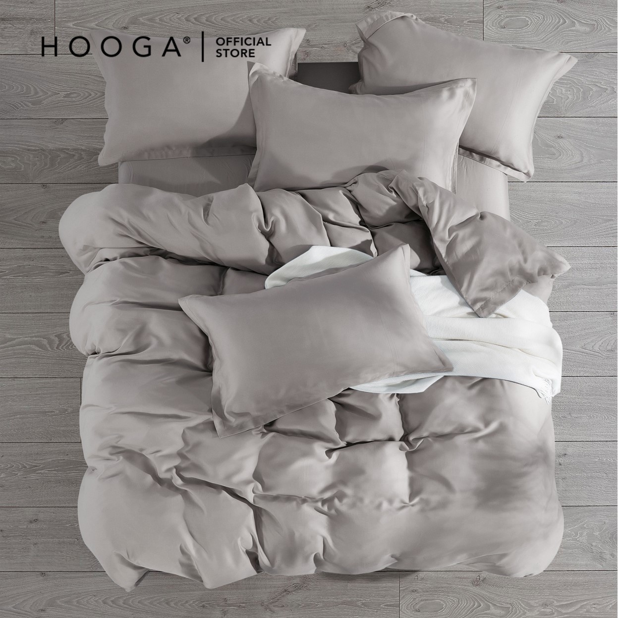 HOOGA Aerynn 1100TC TENCEL Bedsheet Quilt Cover Set (Orange Label ...