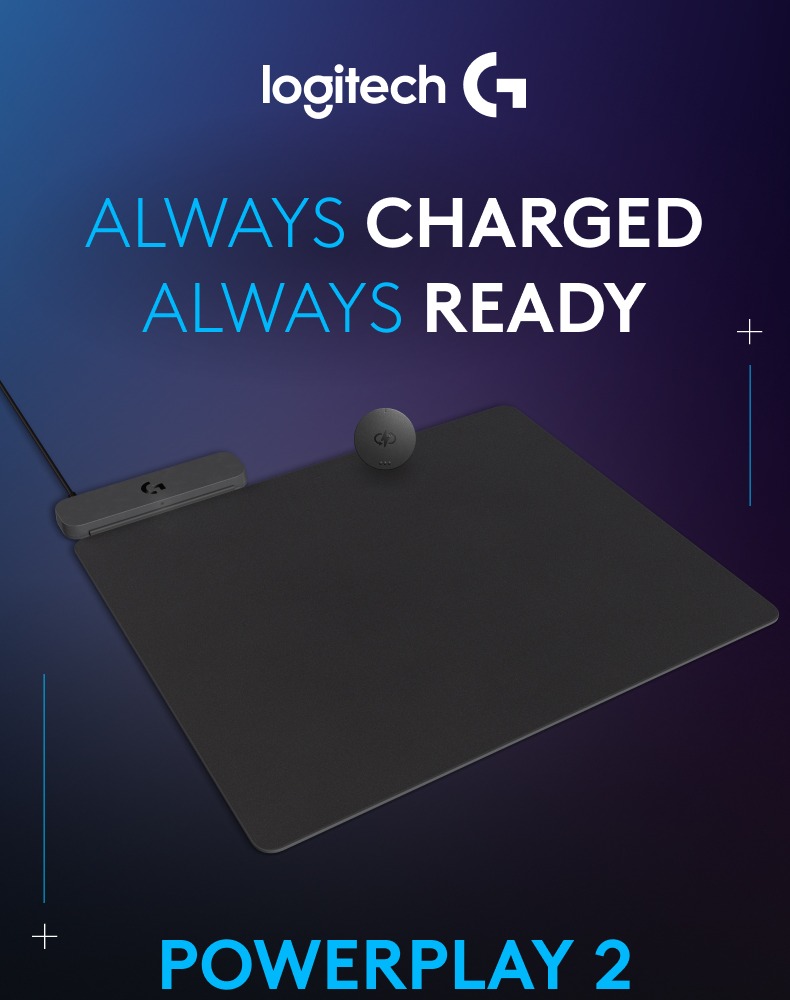 Logitech G POWERPLAY 2 Wireless Charging Mouse Pad for Compatible ...