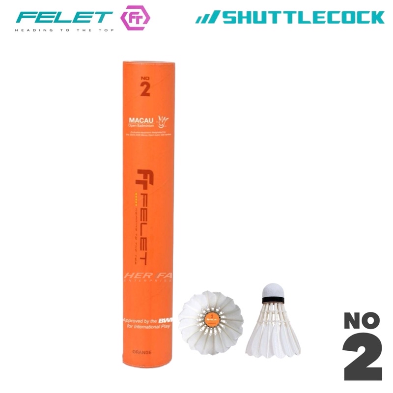 FELET Shuttlecocks No.1, No.2, No.4, No.7 100%ORIGINAL 77speed ...