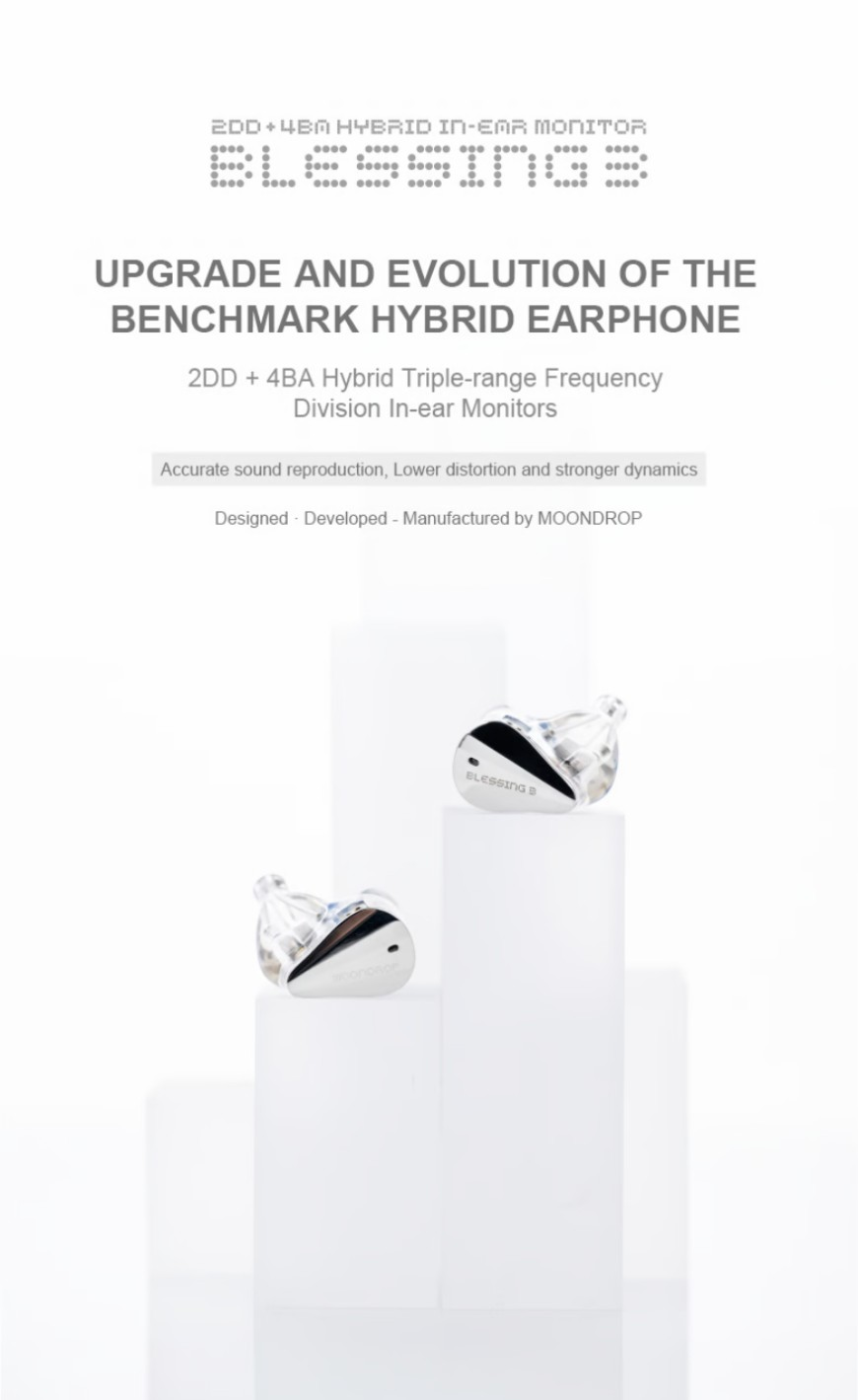 Moondrop Blessing 3, In-Ear Monitors: 2DD+4BA Hybrid Triple-Range ...