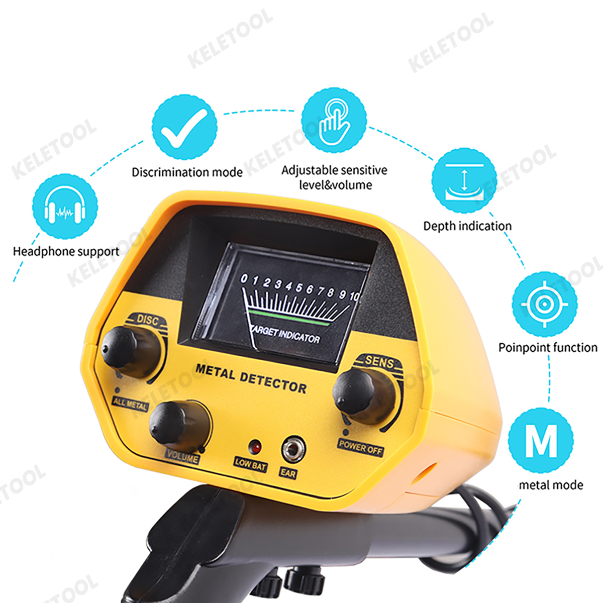 Underground Metal Detector Alat Pengesan Logam Kesan Emas Scan Gold ...