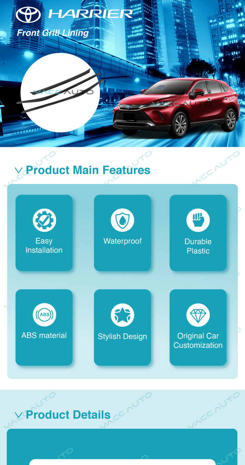 Toyota Harrier XU80 Gen (2020-2025) Front Center Mesh Grille Grill ...