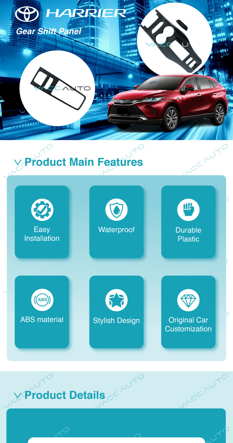 Toyota Harrier 4th Gen XU80 Interior Decoration Center Console Gear ...