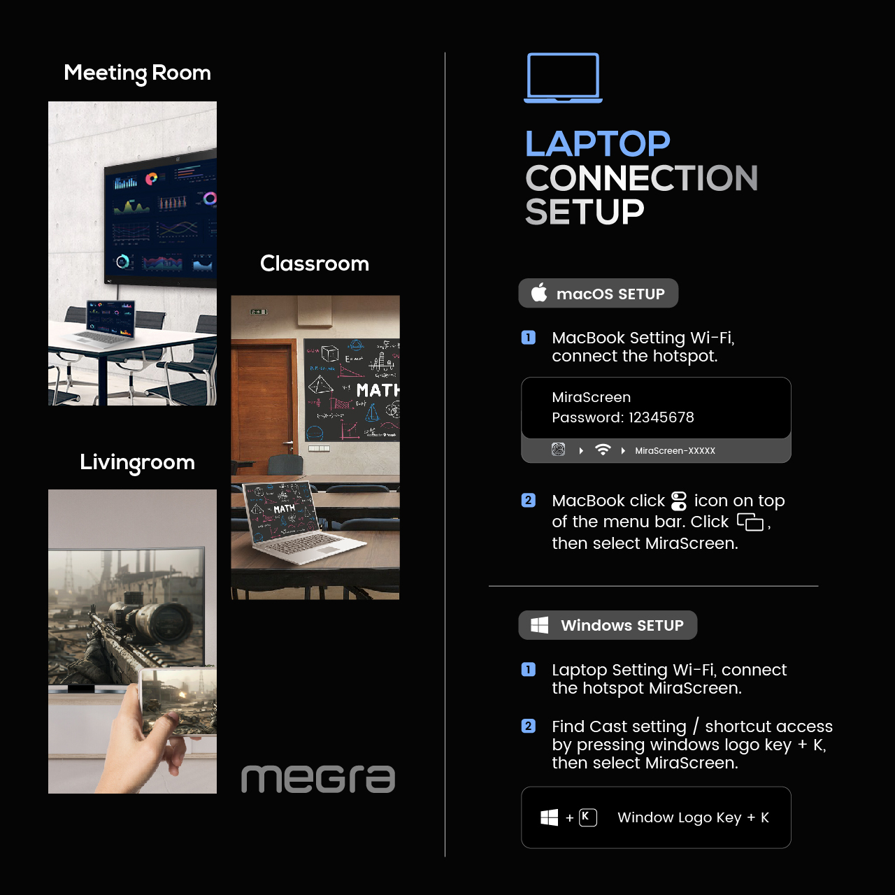 Wireless Display Adapter Miracast Dongle HDMI Connection Cast Potrait ...