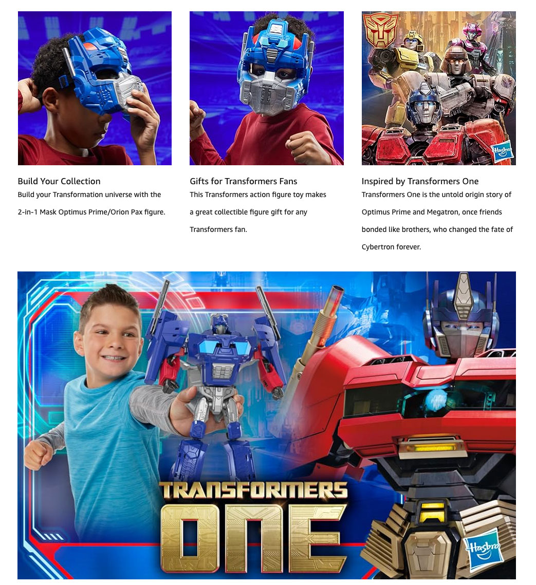 Transformers One 2 in 1 Optimus Prime (Orion Pax) 9.9 Inch Robot Action ...