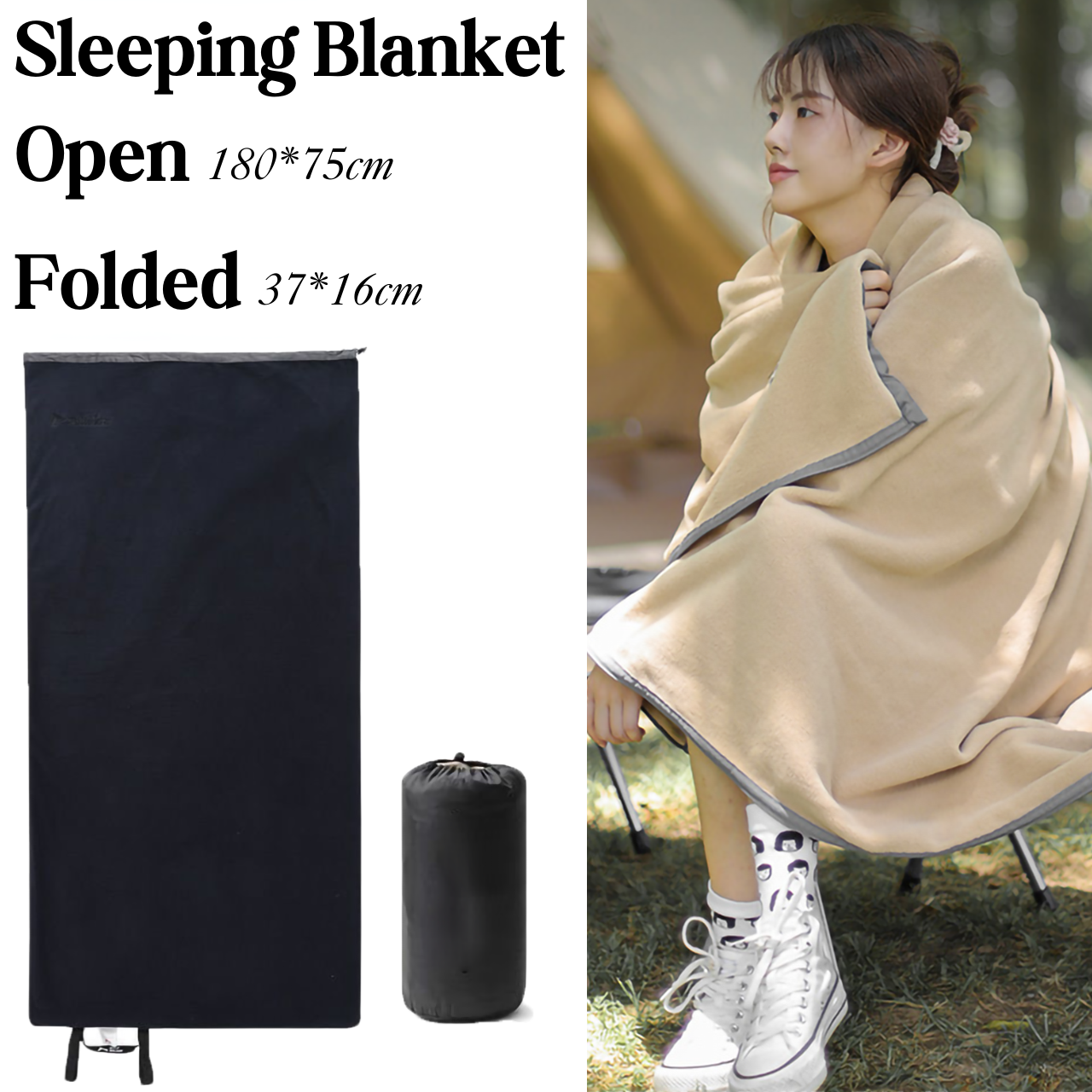 Fleece Sleeping Bag Camping Blanket Warm Lightweight Bed Tilam Selesa ...