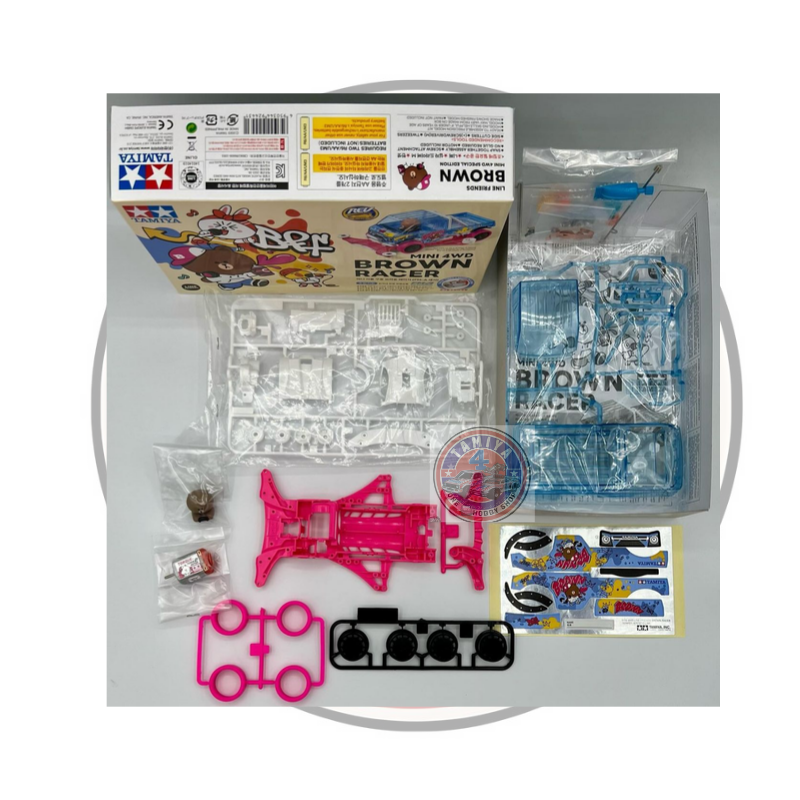 Tamiya 92443 1/32 Mini 4WD Car Kit FM-A Chassis Jr Line Friends Brown ...