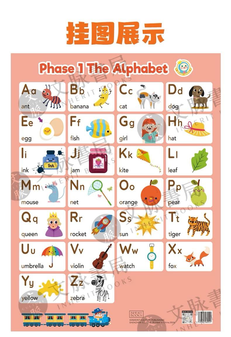 Phonics Learning Poster 5 PCS Set Phonics Sound Talking Pen Version ...