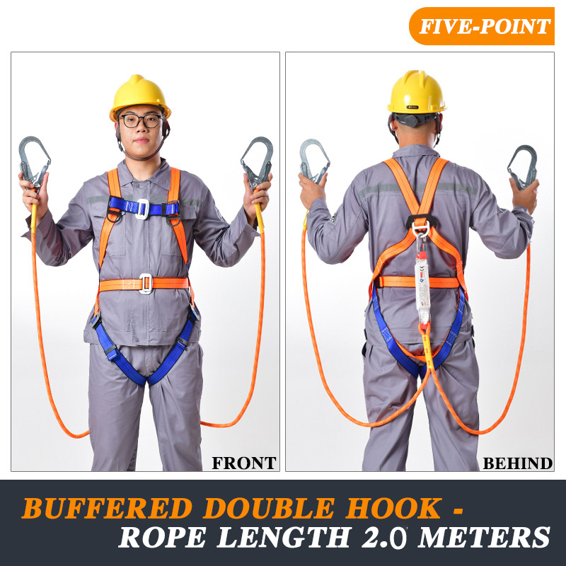 Full body safety harness Working at height safety harness double hook ...