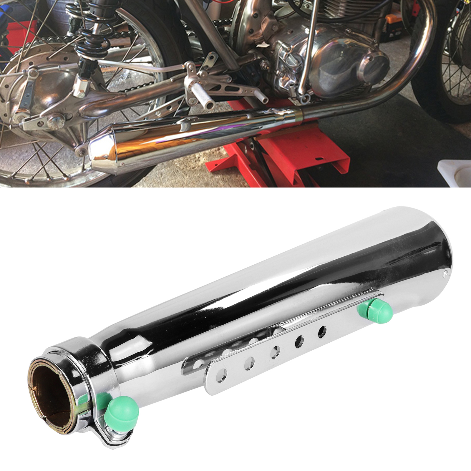Universal Motorcycle Exhaust Muffler Pipe Tip Retro Vintage Rear Pipe ...