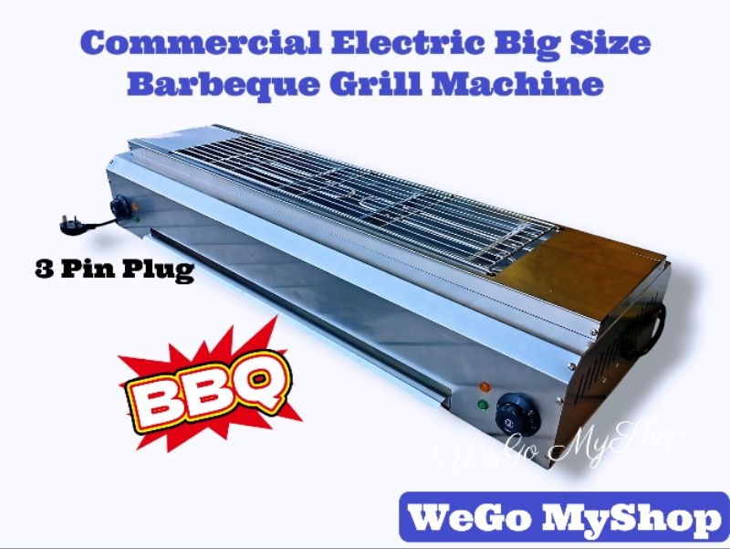 Ready Stock Commercial Electric Big Size Barbeque Grill Machine BBQ ...