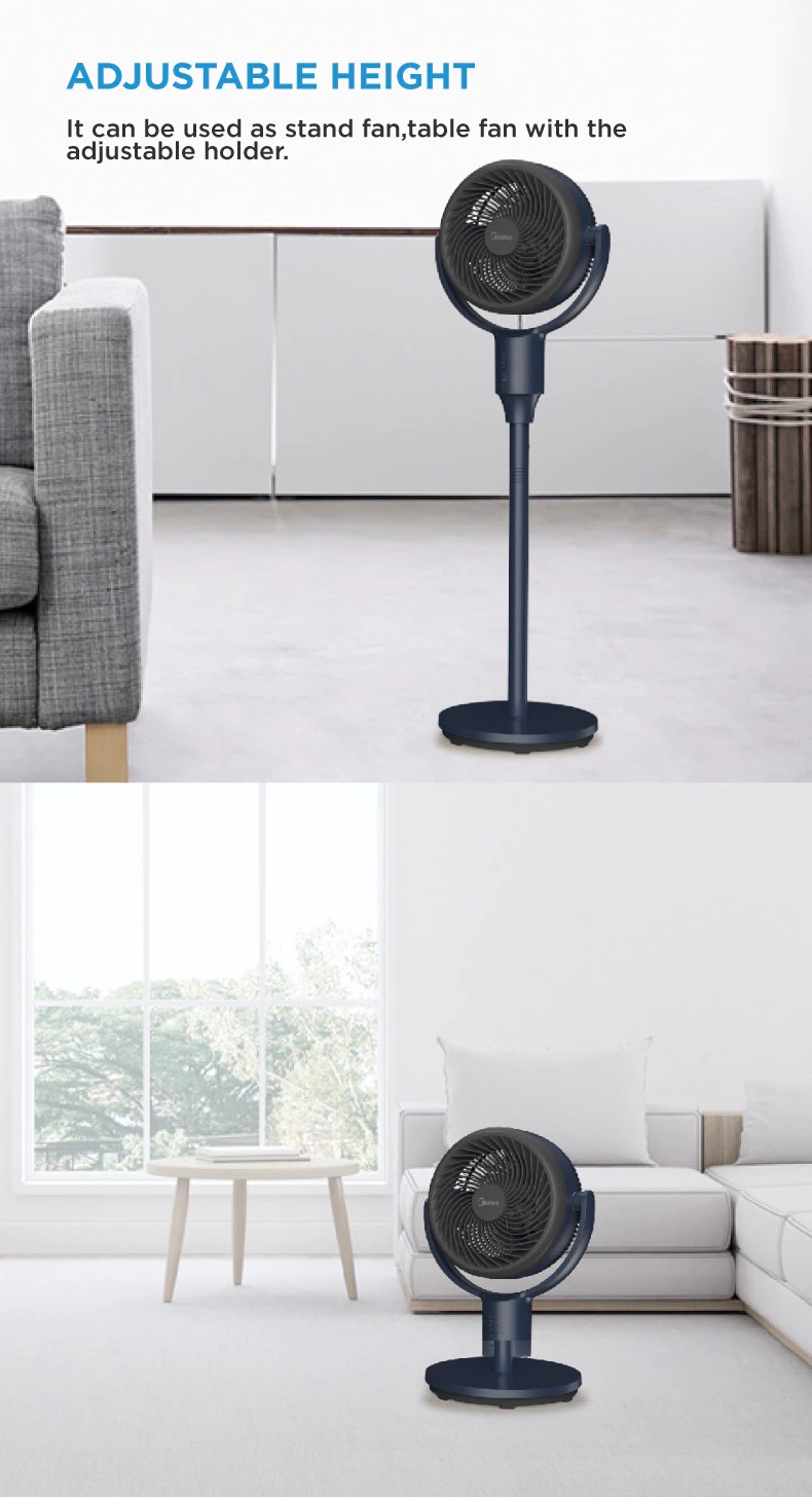 Midea 3 Blades 7 Inch Turbo Air Acceleration System Circulation Fan ...
