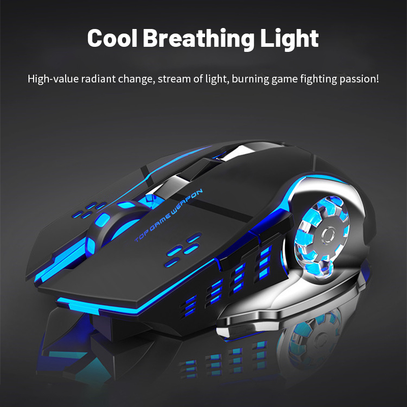 3 DPI levels Mouse Wireless Gaming Mouse Mute Buttons Bluetooth 5.0 ...