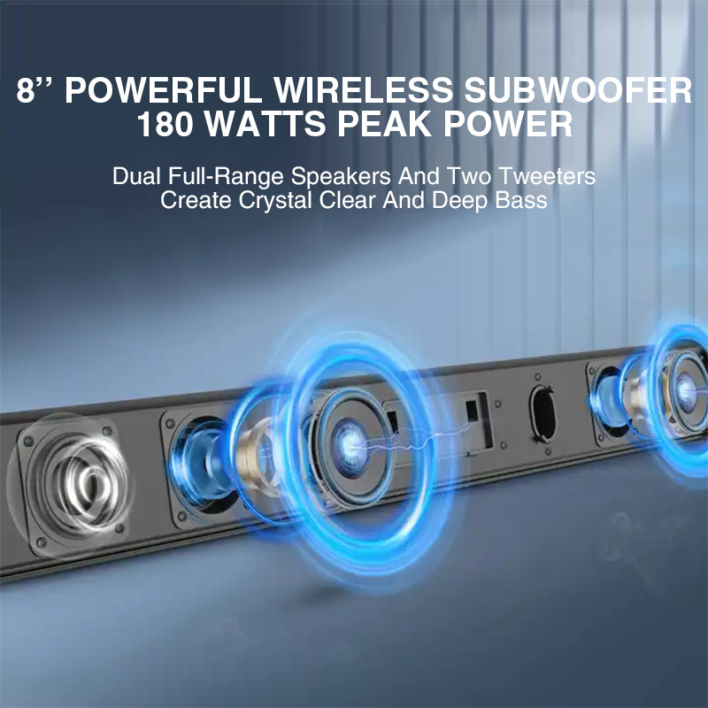 Vinnfier VF Hyperbar 808 BTRW 350W Karaoke Bluetooth TV Soundbar 8 ...