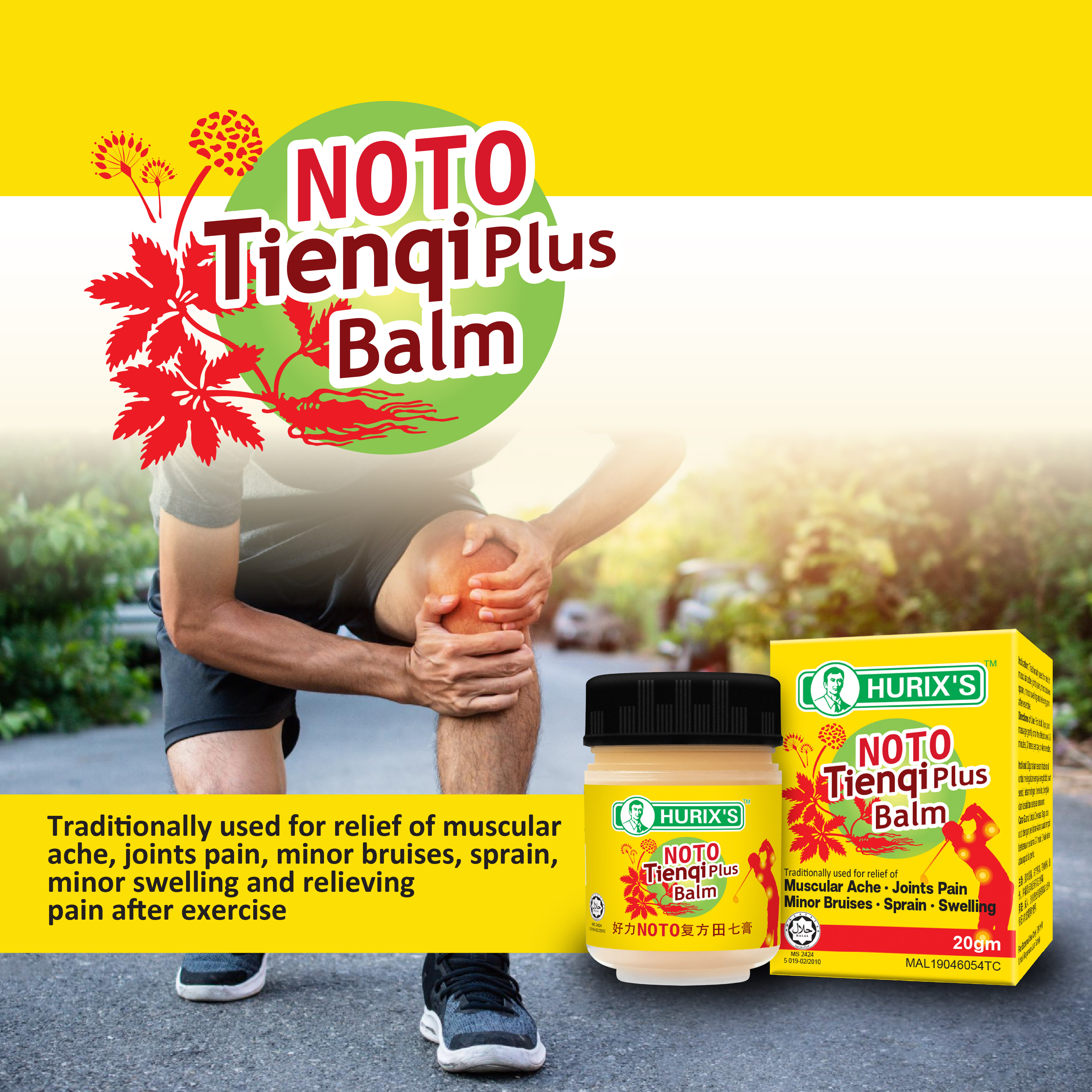 HURIX'S Noto Tienqi Balm (20gm) - joints and muscle pain reliever ...