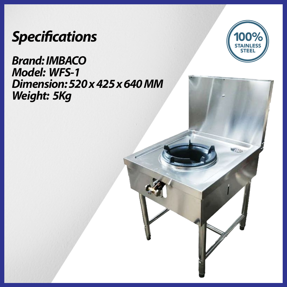 IMBACO Stainless Steel 1-Burner Kwali Range Dapur Gas 1 Tungku Stove ...