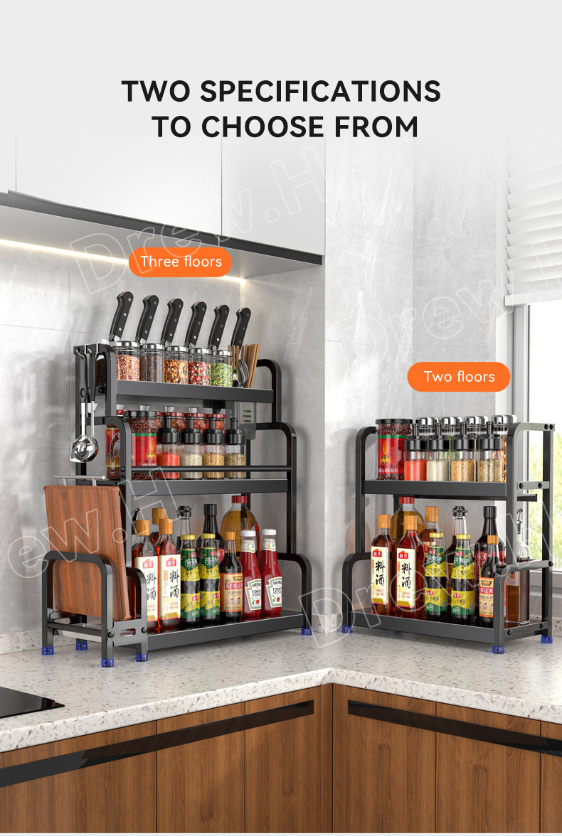 Kitchen Spice Rack Kitchen Rak Dapur Rak Rempah Stainless Steel ...