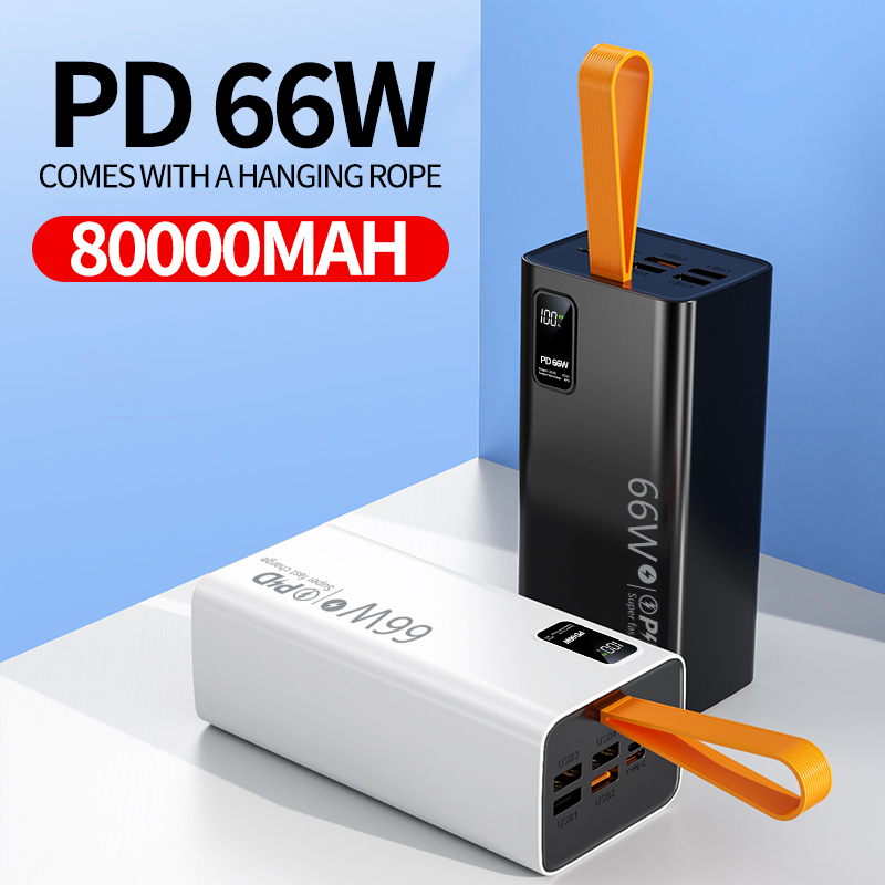 DOSEN Quality 66W Super Fast Charging Power Bank K7 Black/White QC 3.0Type-C Input USB (50000mAh ...