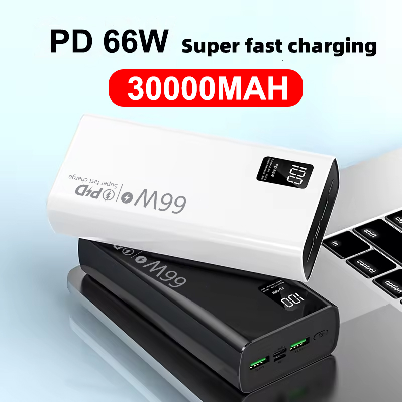 DOSEN Power Bank K7 Fast Charging Four USB Portable Digital Display Battery (PD66W/30000mA ...