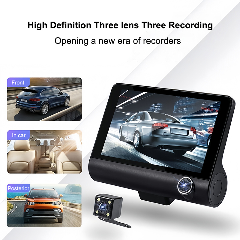 DOSEN A1 Triple Lens 3 Camera Wifi HD 1080P Dashcam Front Cam + Inner ...