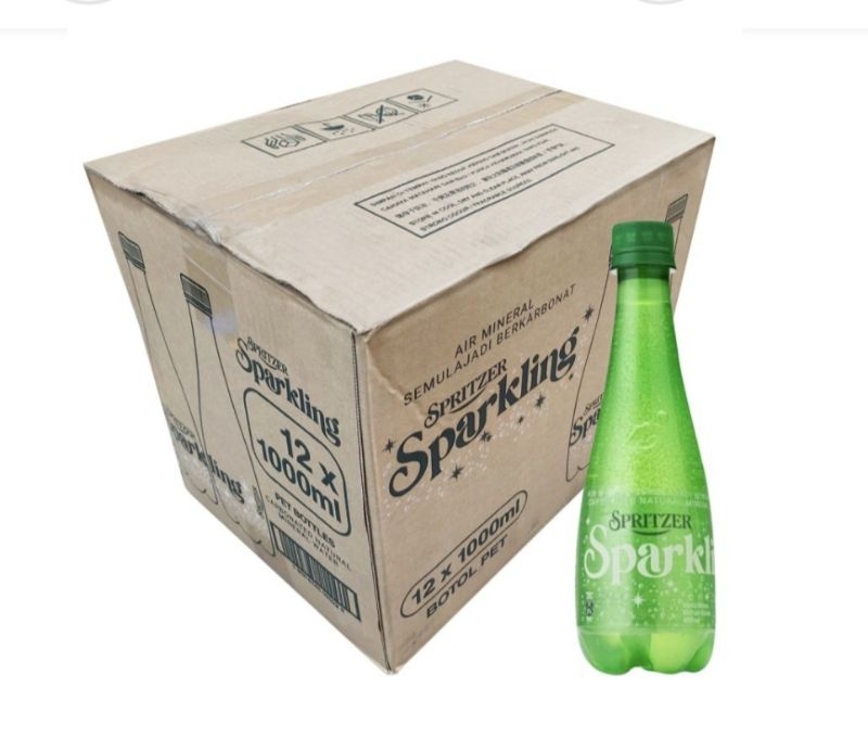 SPRITZER SPARKLING MINERAL WATER 1cartoon 12 Botol/1Liter | Shopee Malaysia