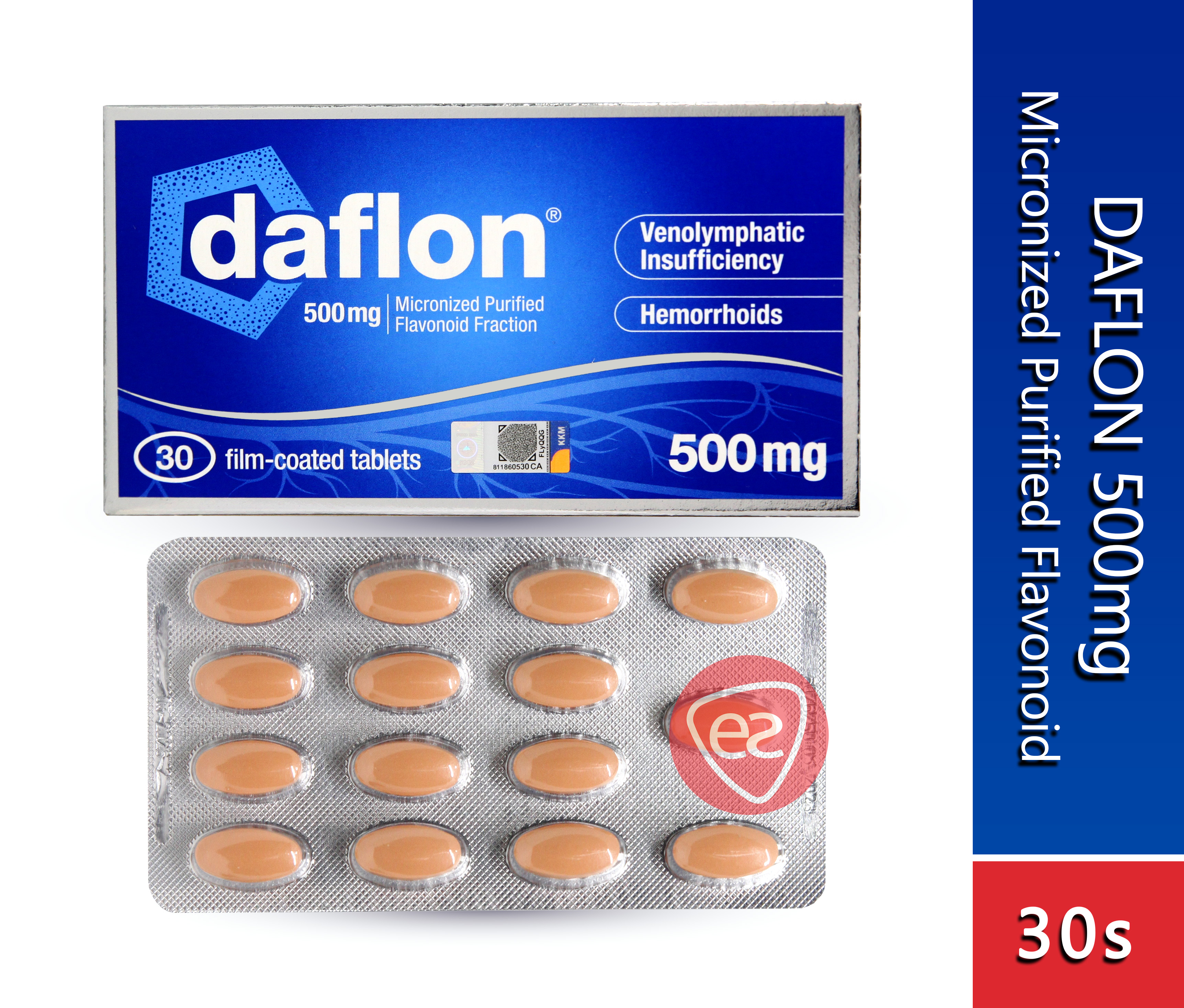 Daflon 500mg Micronized Purified Flavonoid Fraction Tablet 30s (New ...