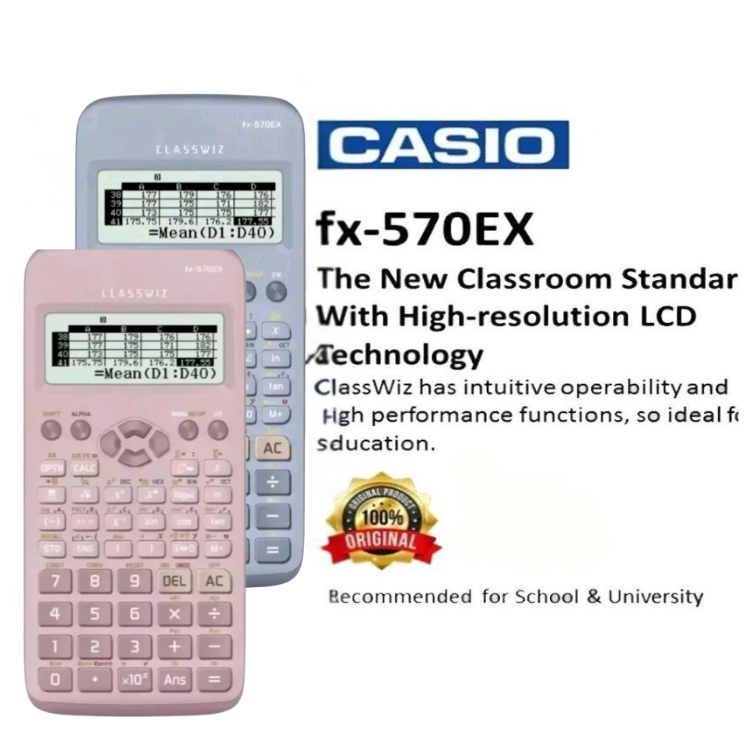 Original CASIO FX-570EX ClassWiz Scientific Calculator Best Algebra ...