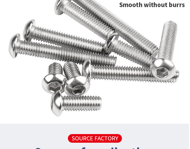 M8 Button Head Screw 304 Stainless Steel SHINY SURFACE Allen Bolt ...