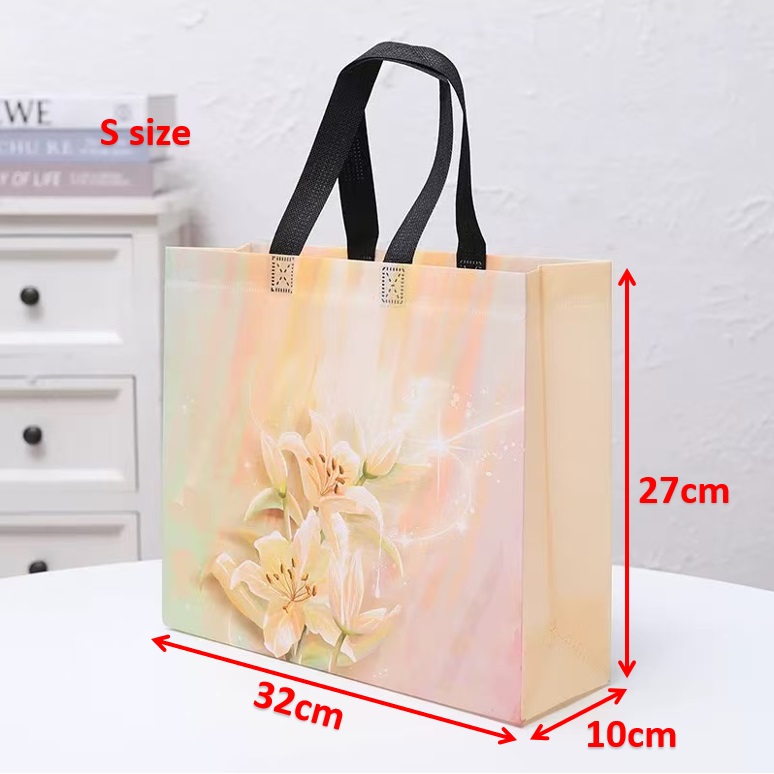 List 2 (1pcs)Non-Woven Bag Gift Bag Reusable Environment Care Bag Eco ...
