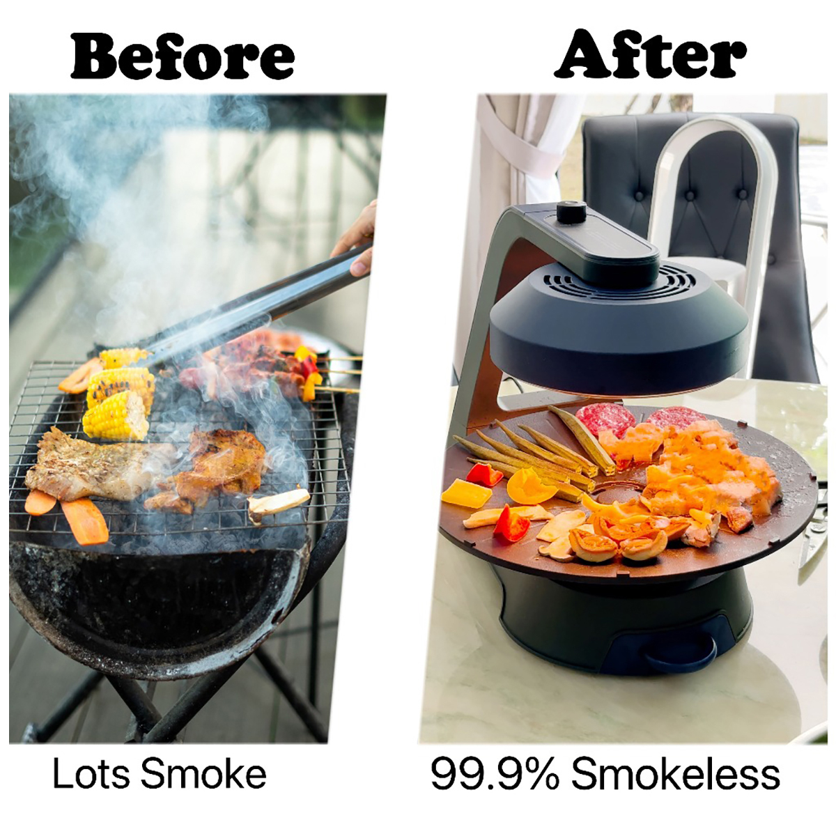 360° BBQ Smokeless Grill BBQ Rotisserie System Barbecue Grills 3D ...