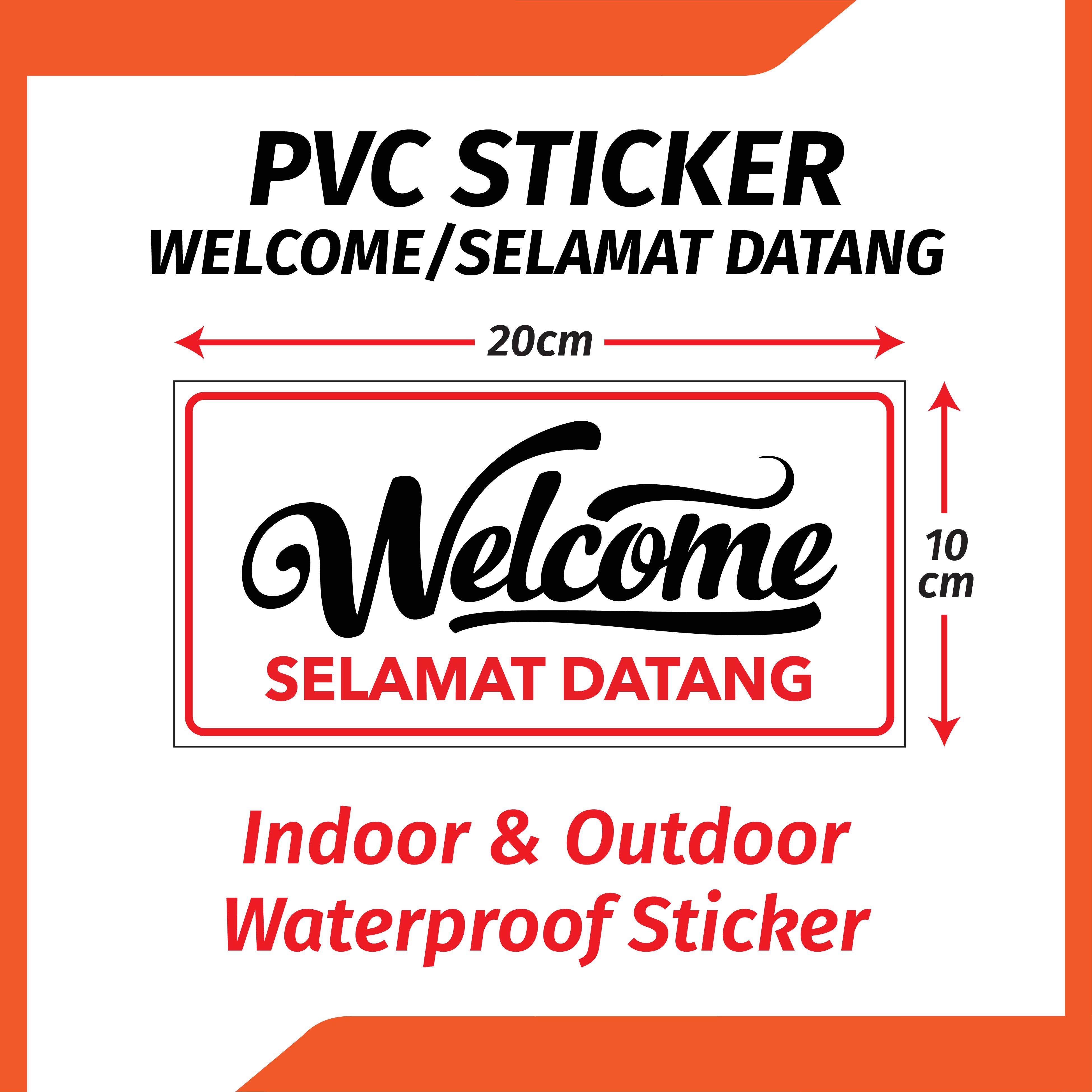 PVC Sticker Signs (10cm x 20cm) Vinyl Adhesive Sticker (Waterproof ...