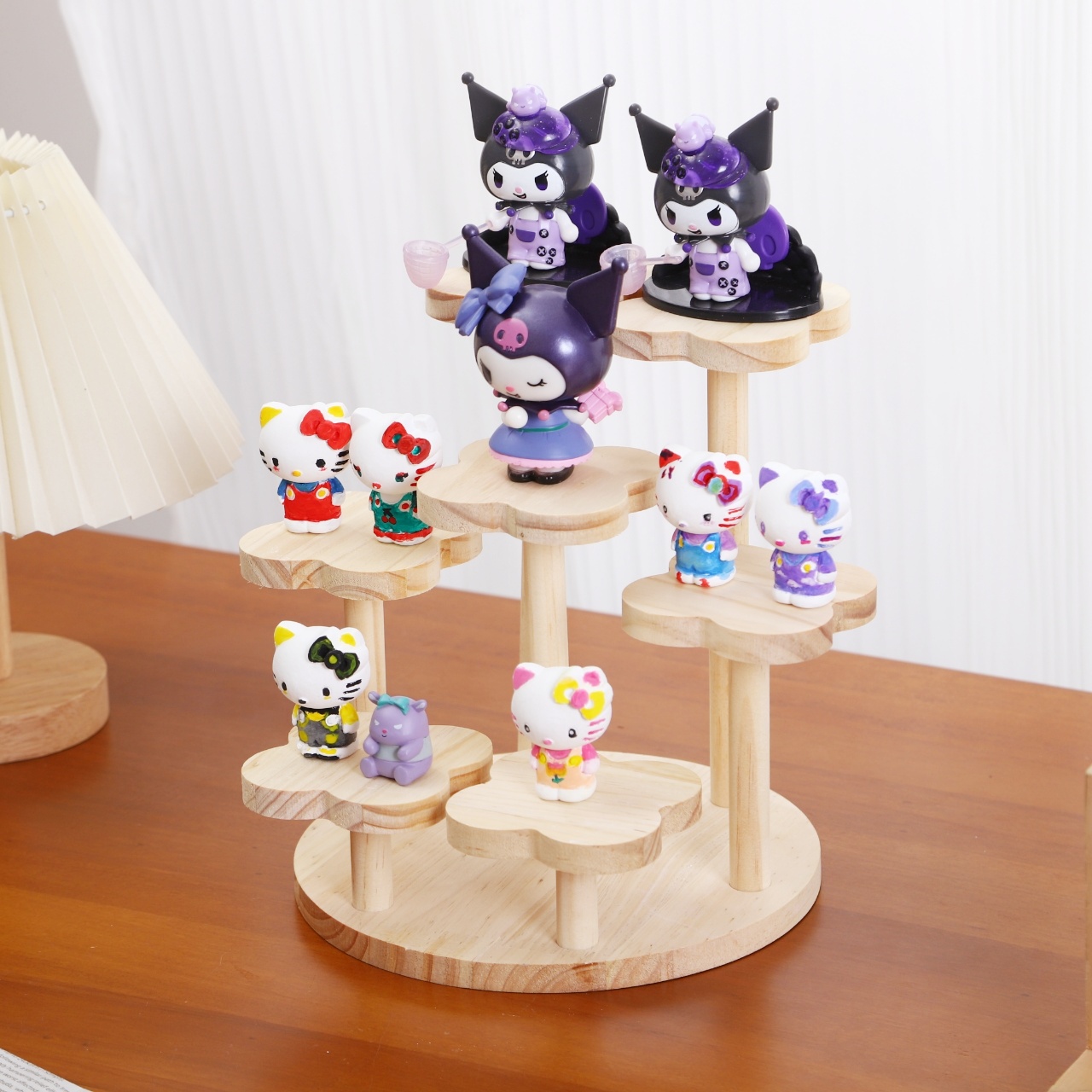 Popmart Display Rack Stand Wooden Display Ladder Labubu Display Rack ...