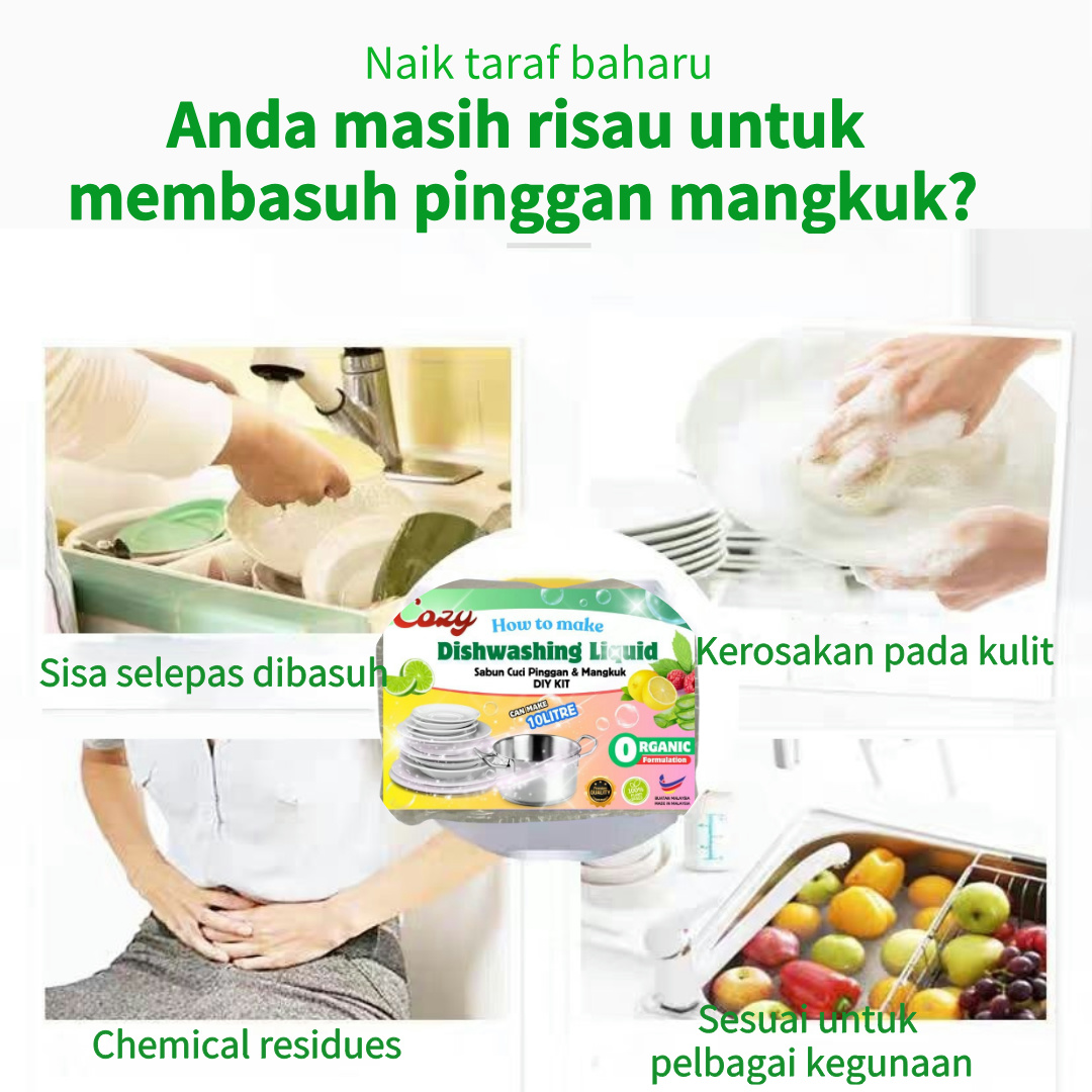 Cozy DIY Sabun Cuci Pinggan (10L): Tanggal Minyak & Mudah Bilas&Ekstrak Tumbuhan | Shopee Malaysia