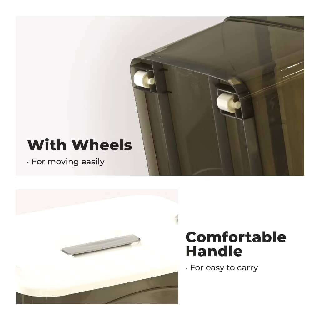 2pcs 50L storage box kualiti dengan 4 roda | Shopee Malaysia